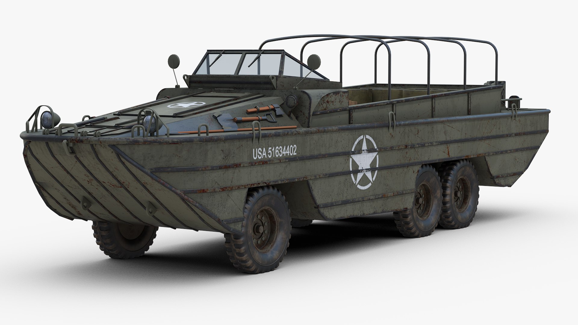 3D Ww2 Dukw - TurboSquid 1571049