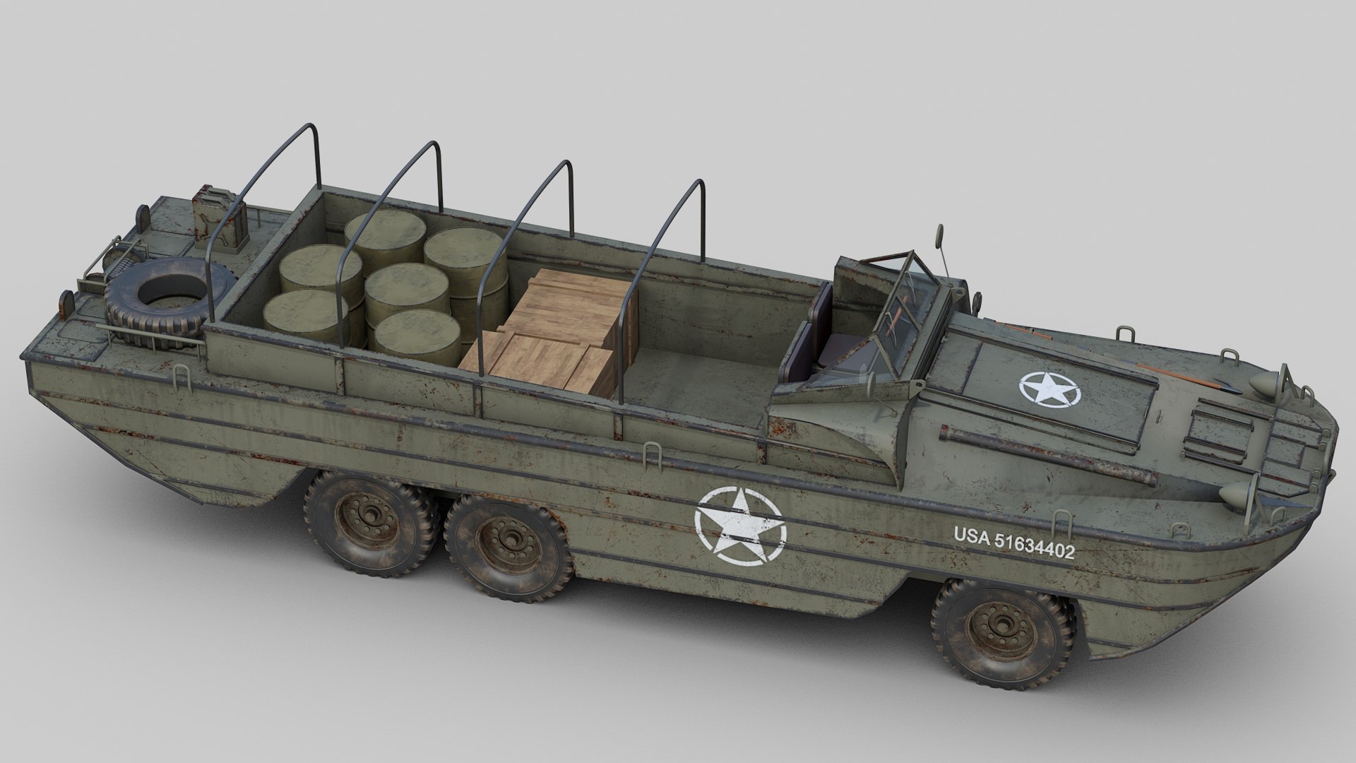 3D Ww2 Dukw - TurboSquid 1571049