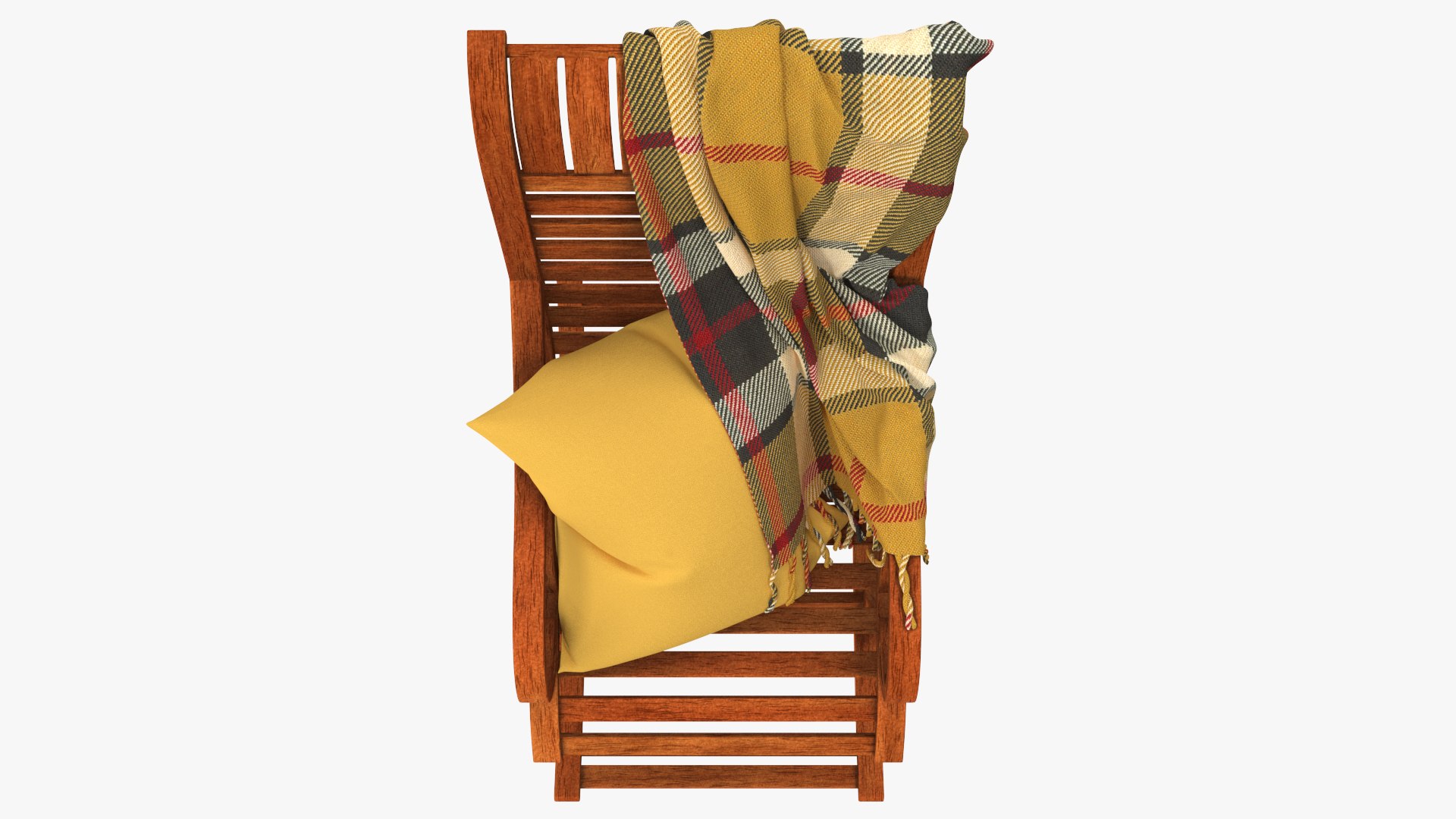 3D Rocking Chair With Textile Model - TurboSquid 2128472