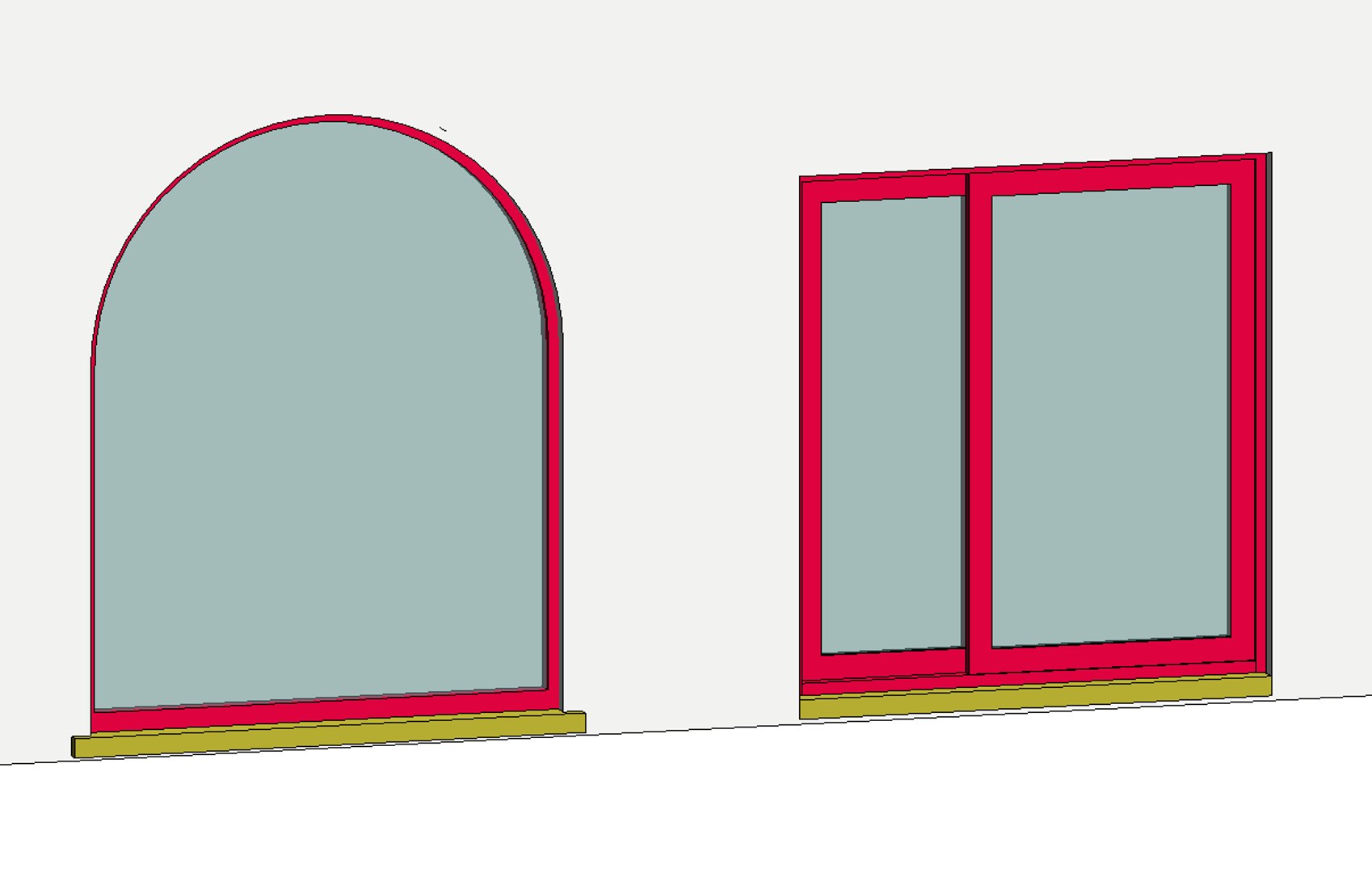 3D Model Parametric Modern Windows Doors - TurboSquid 1439939