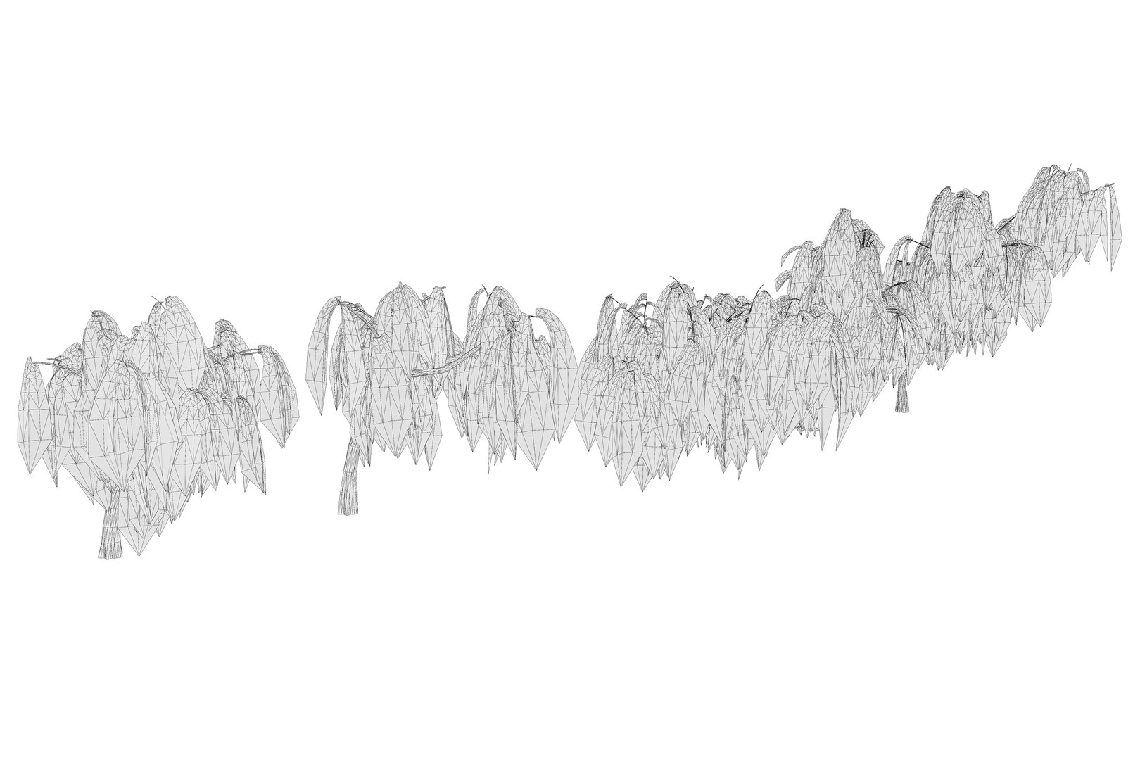 5 Willow Tree Low-poly 3D Model 3D - TurboSquid 2249810