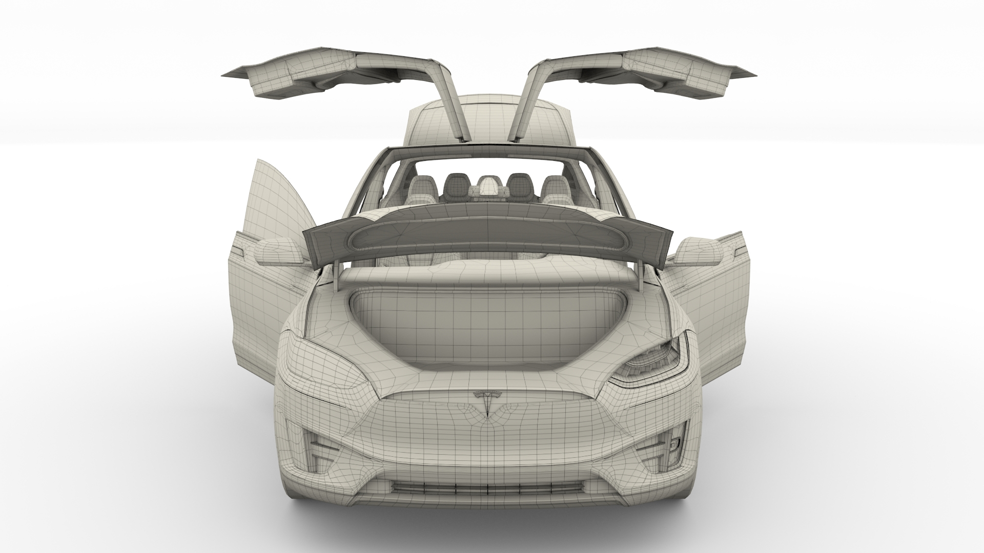 Tesla X Interior Modeled 3D Model - TurboSquid 1209100
