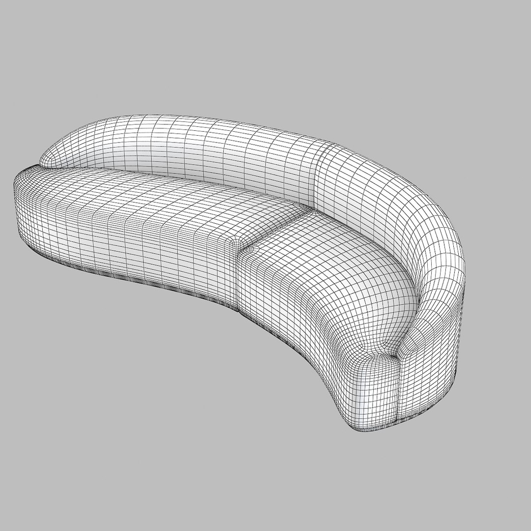 Sofa Curved 3d Model