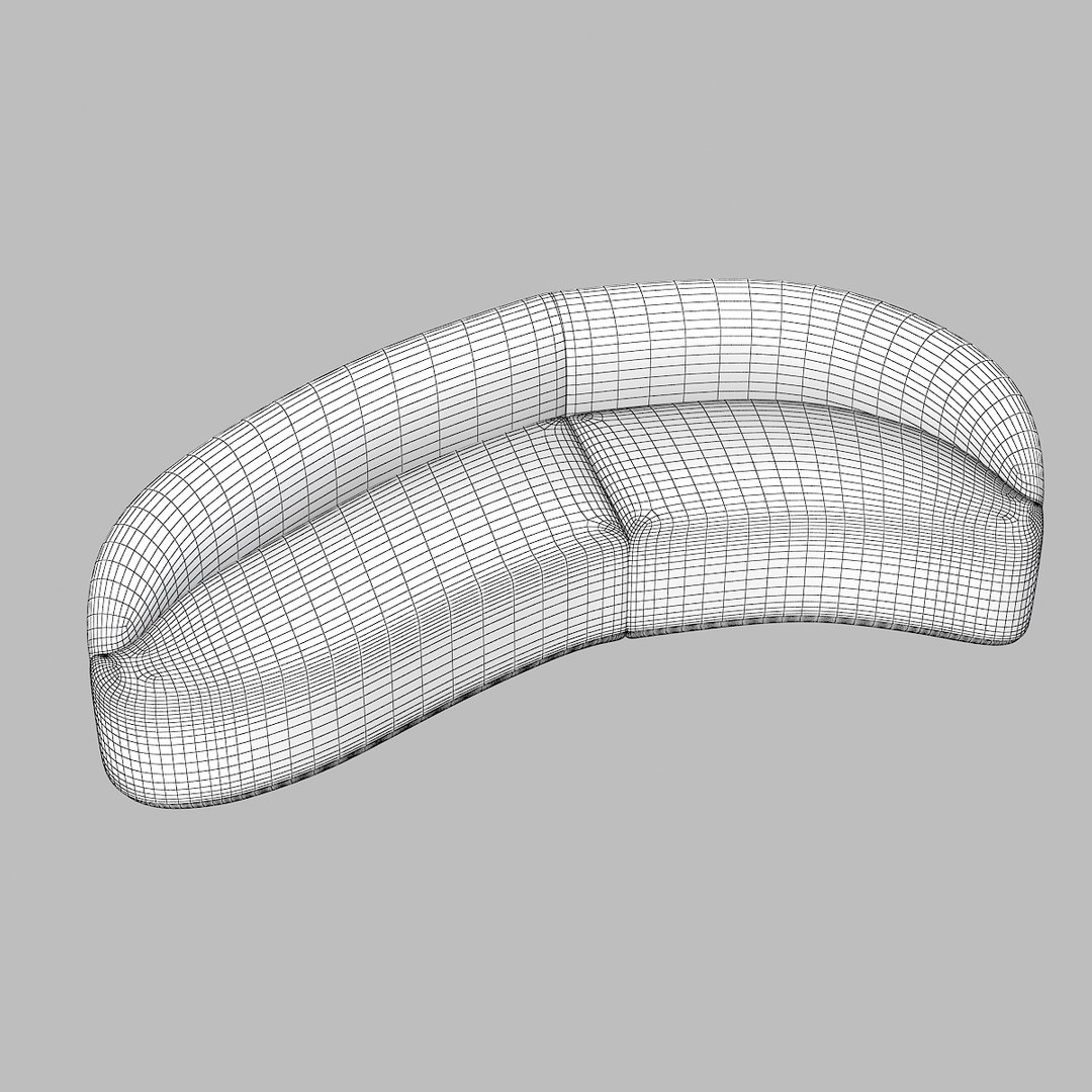 Sofa Curved 3d Model