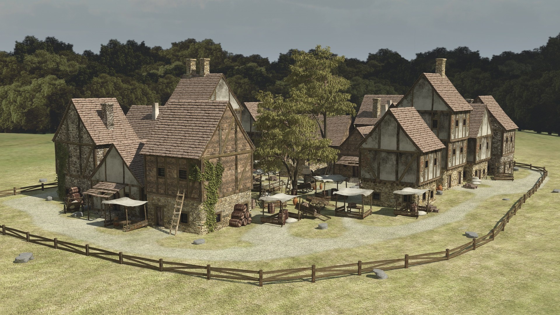 European Medieval Village 3D Model - TurboSquid 2051769