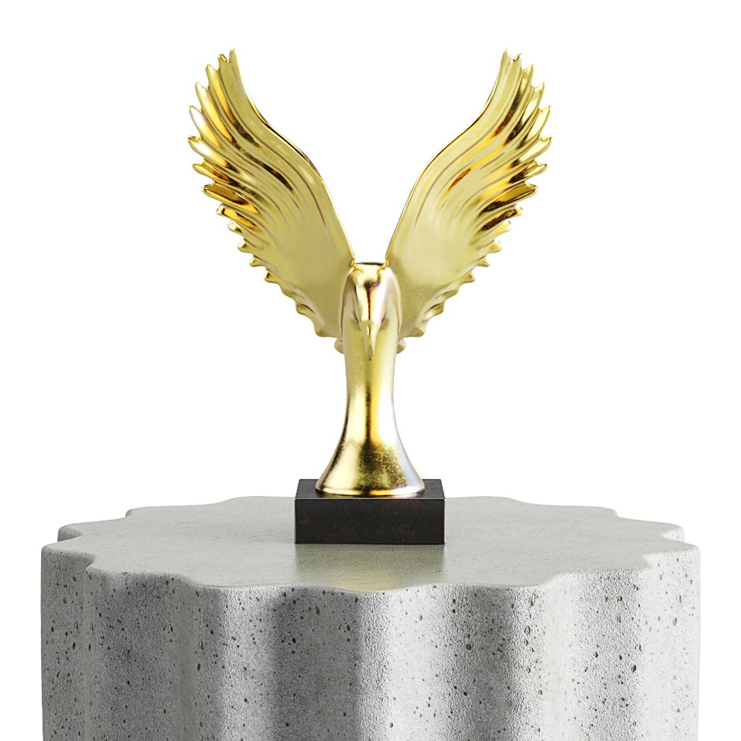 Coulver Table Decorative Golden Eagle 3D - TurboSquid 1536533