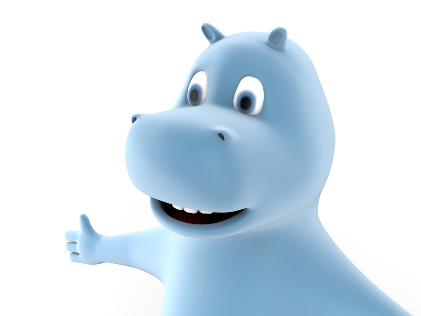 3d Hippo Animation
