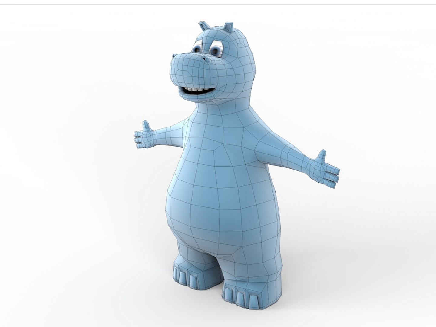 3d Hippo Animation