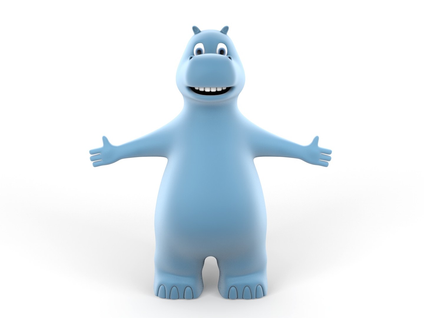 3d Hippo Animation