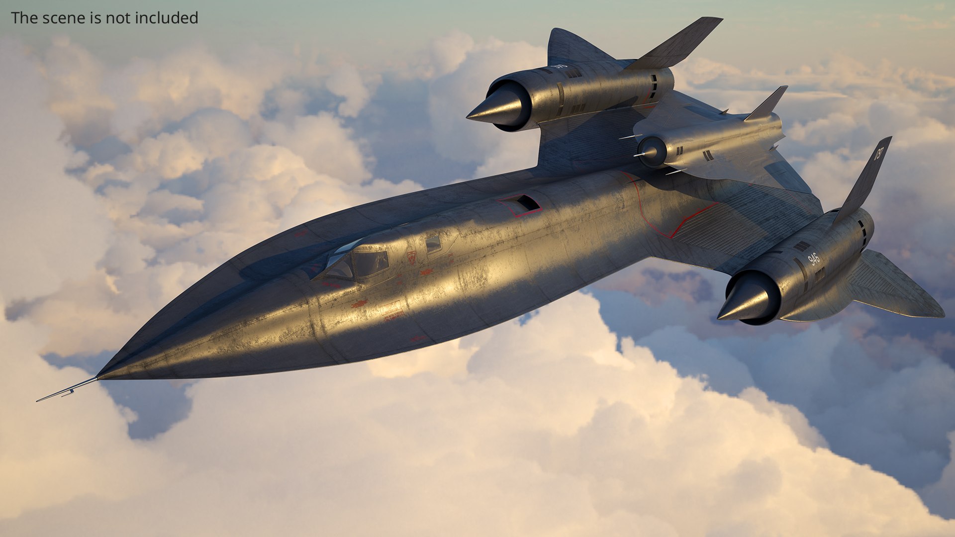 3D Lockheed SR-71 Strategic Recon Jet With Attached D-21 Drone ...