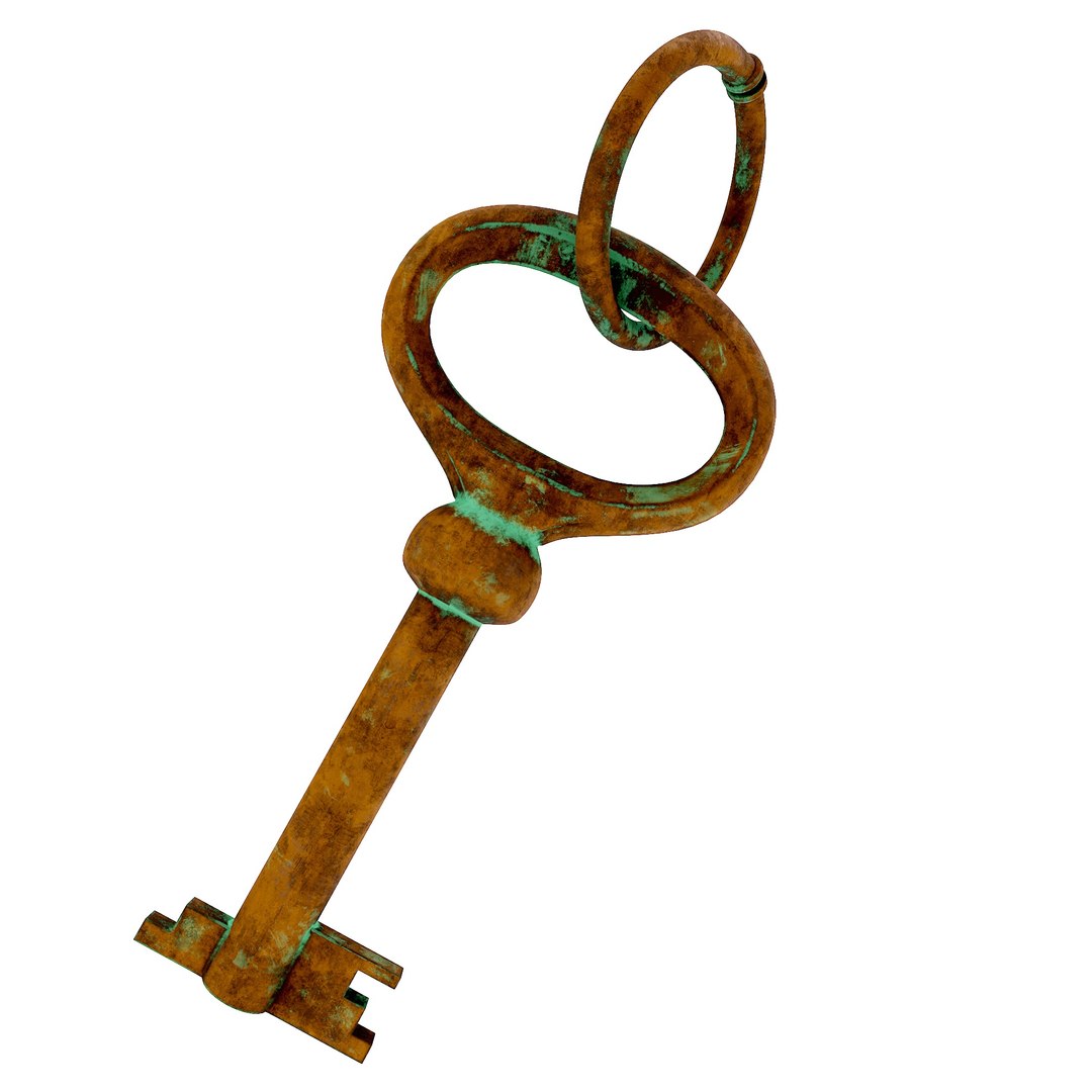 3D Old rusty door key - TurboSquid 1977594