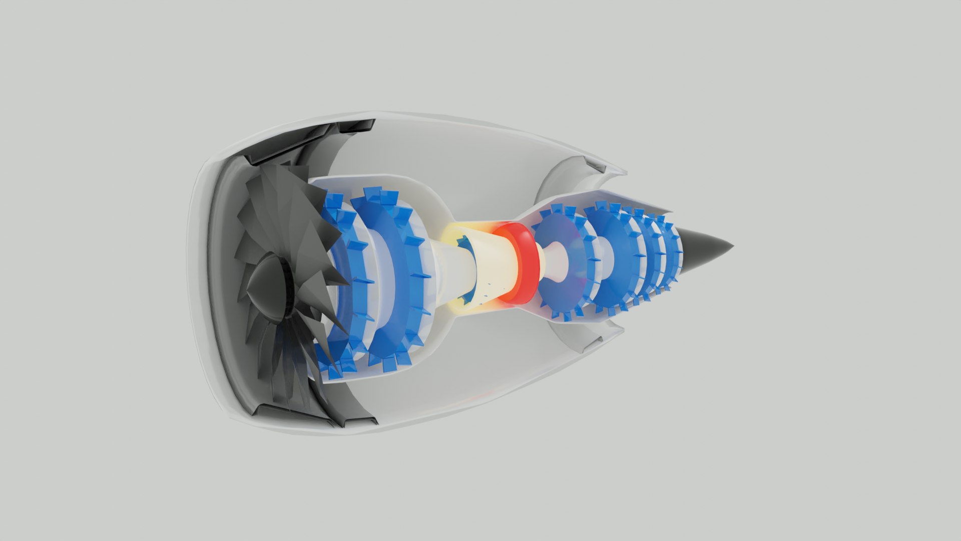 Turbo Jet Engine 3D Model - TurboSquid 1612306