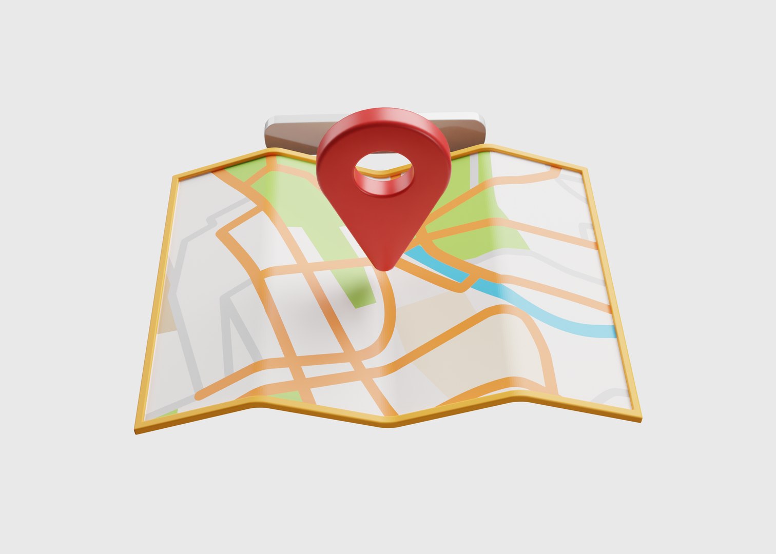 3D Map Find Location 3D Icon Illustration Model - TurboSquid 2232028