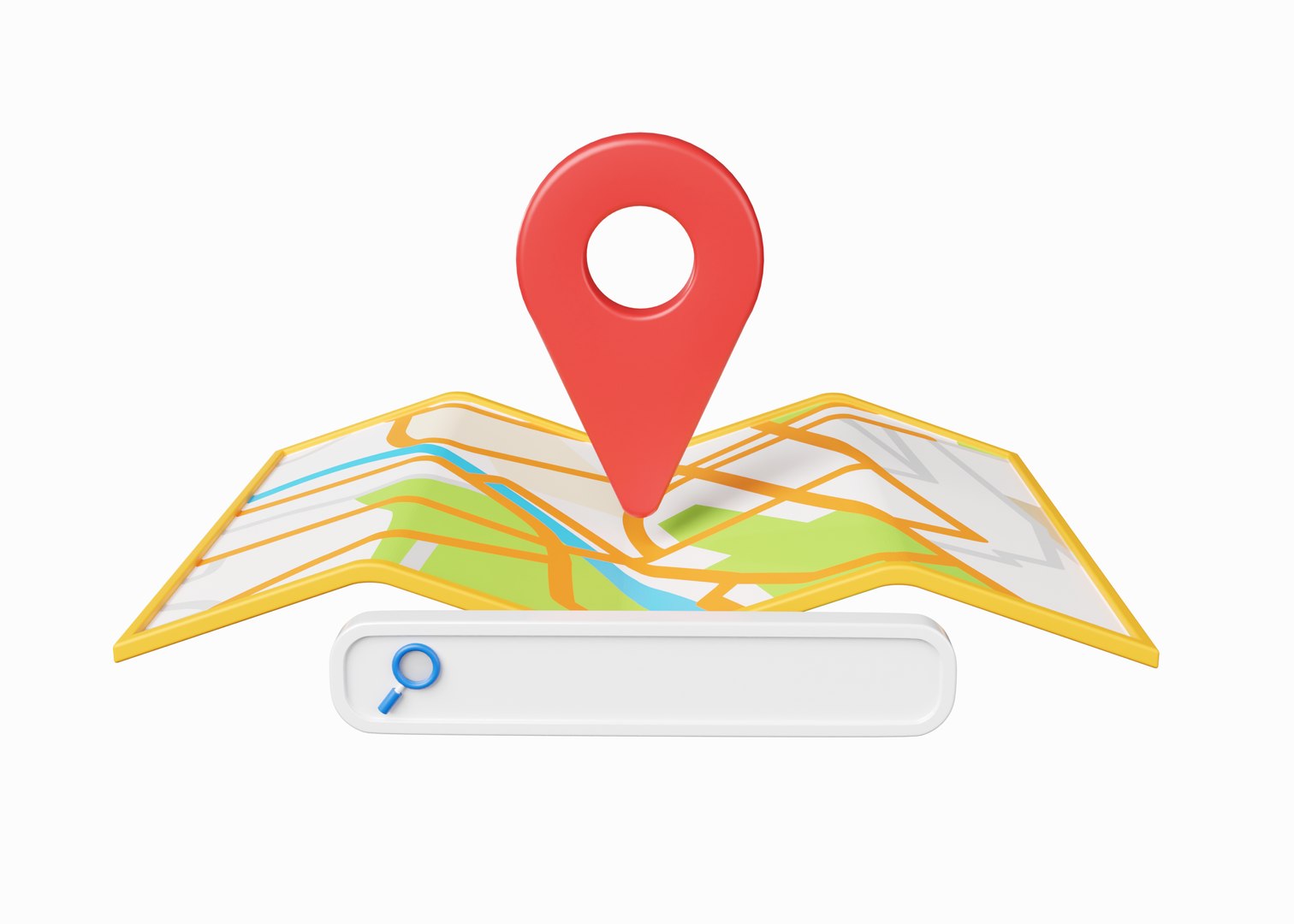 3D Map Find Location 3D Icon Illustration Model - TurboSquid 2232028