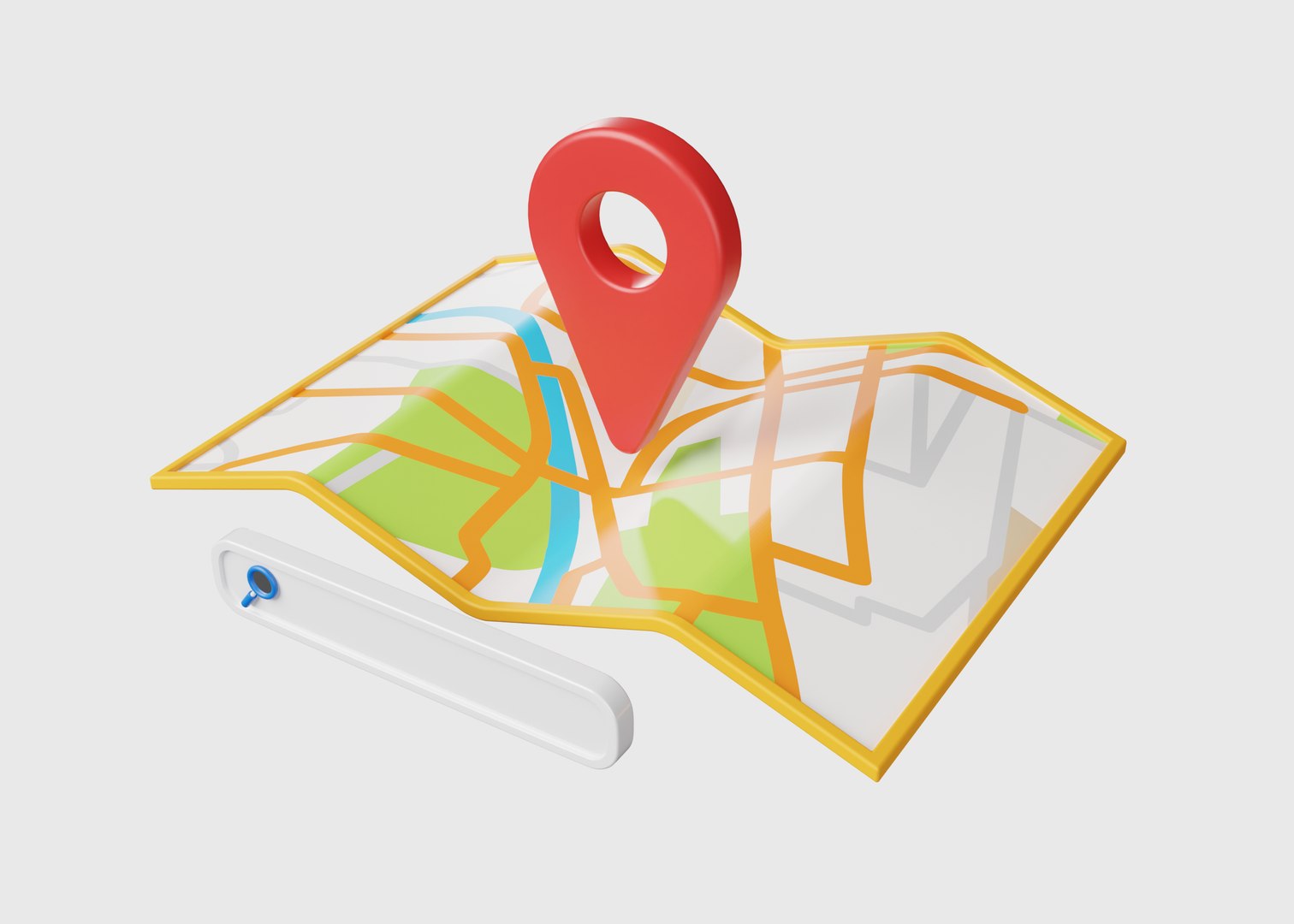3D Map Find Location 3D Icon Illustration Model - TurboSquid 2232028
