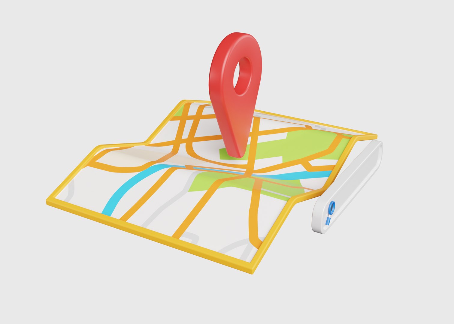 3D Map Find Location 3D Icon Illustration Model - TurboSquid 2232028