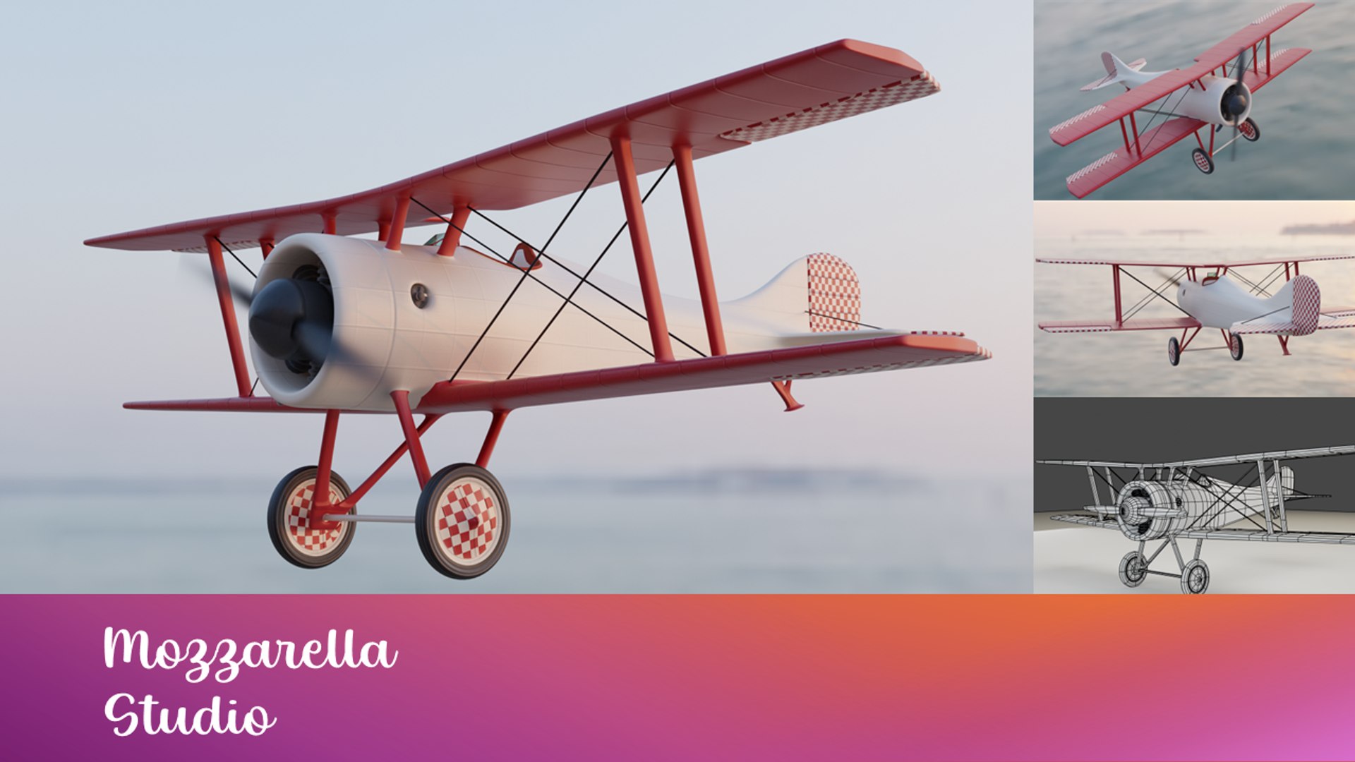 Biplane 3D Model - TurboSquid 2337371