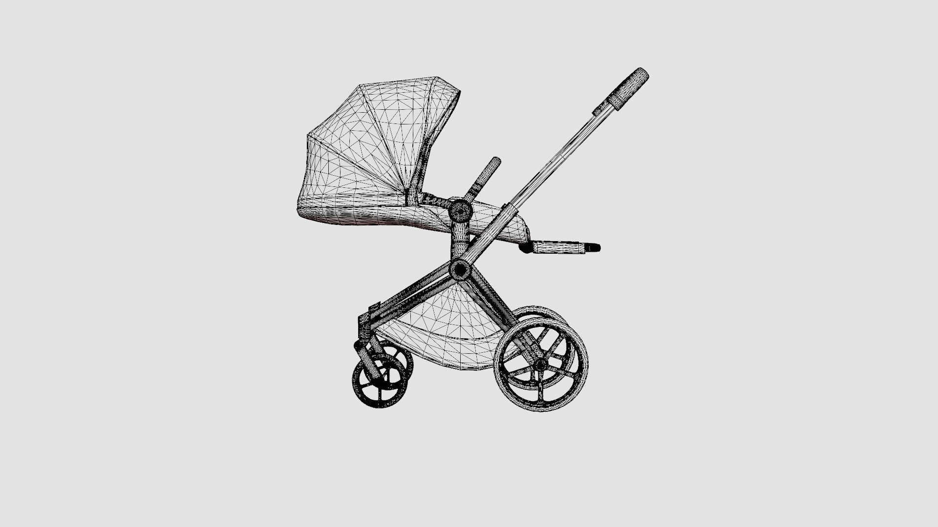 3D Model Cybex Priam 2019 Complete Stroller Plus - TurboSquid 2243887