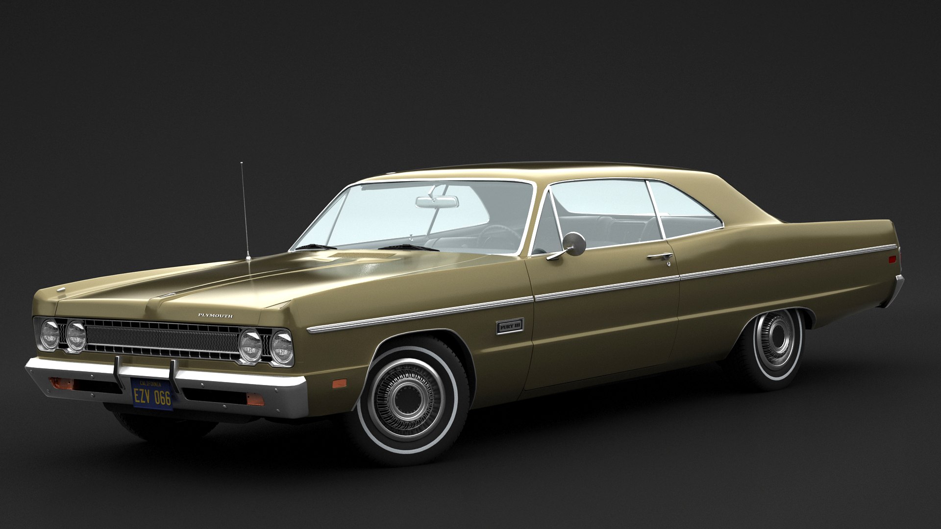 3D модель Plymouth Fury III Coupe - TurboSquid 1791806
