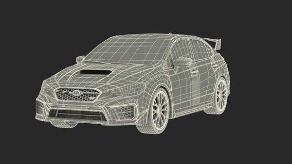 3D model Black Sedan Subaru WRX 2021 Rigged - TurboSquid 2019571