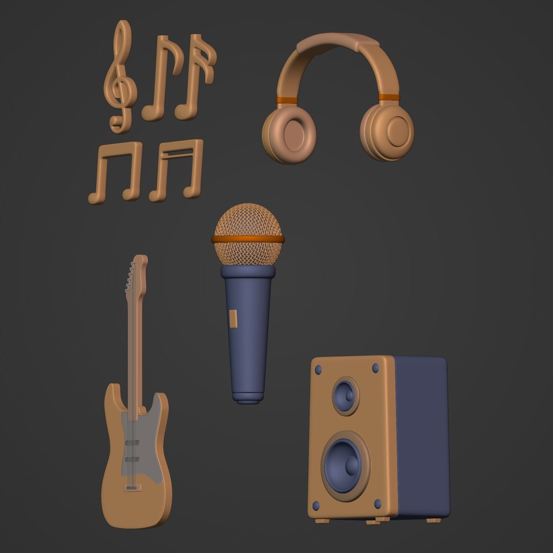 3D Music Pack Model - TurboSquid 2121744