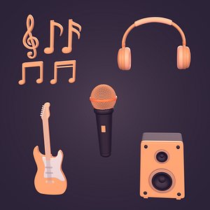 Music Notes 3d Model