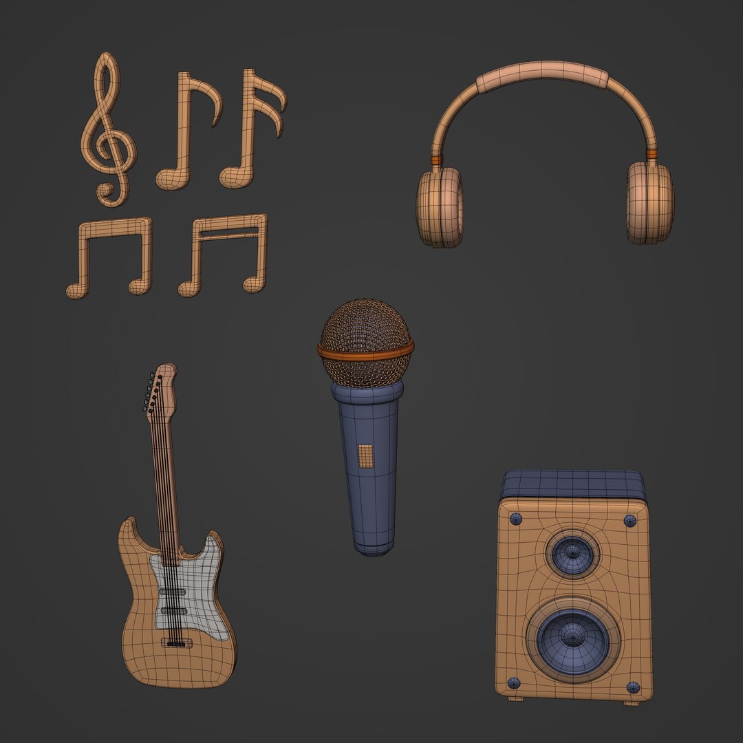 3D Music Pack Model - TurboSquid 2121744