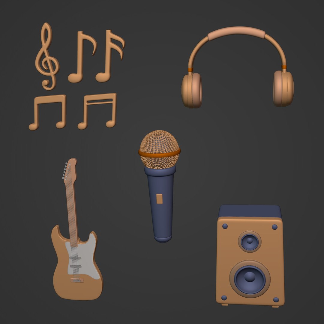 3D Music Pack Model - TurboSquid 2121744