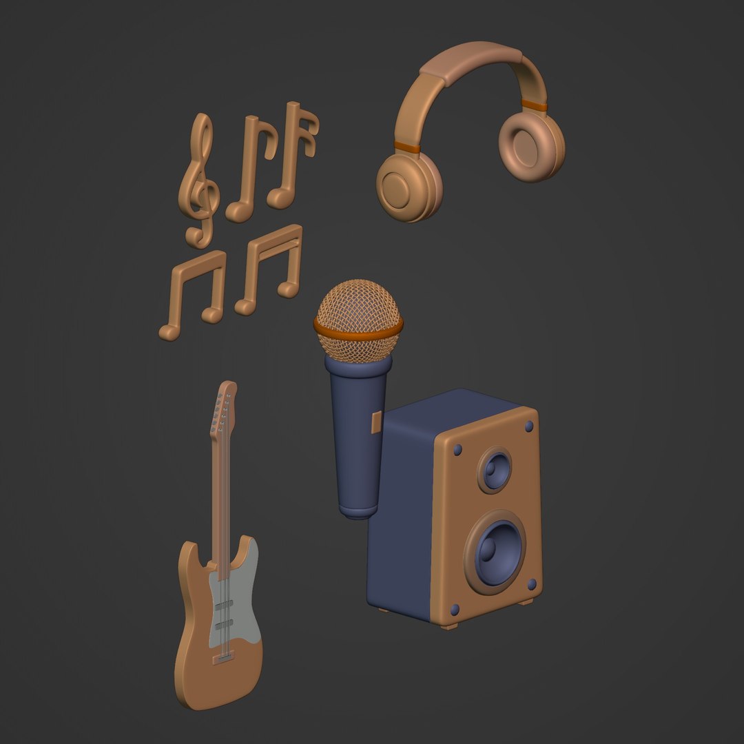 3D Music Pack Model - TurboSquid 2121744