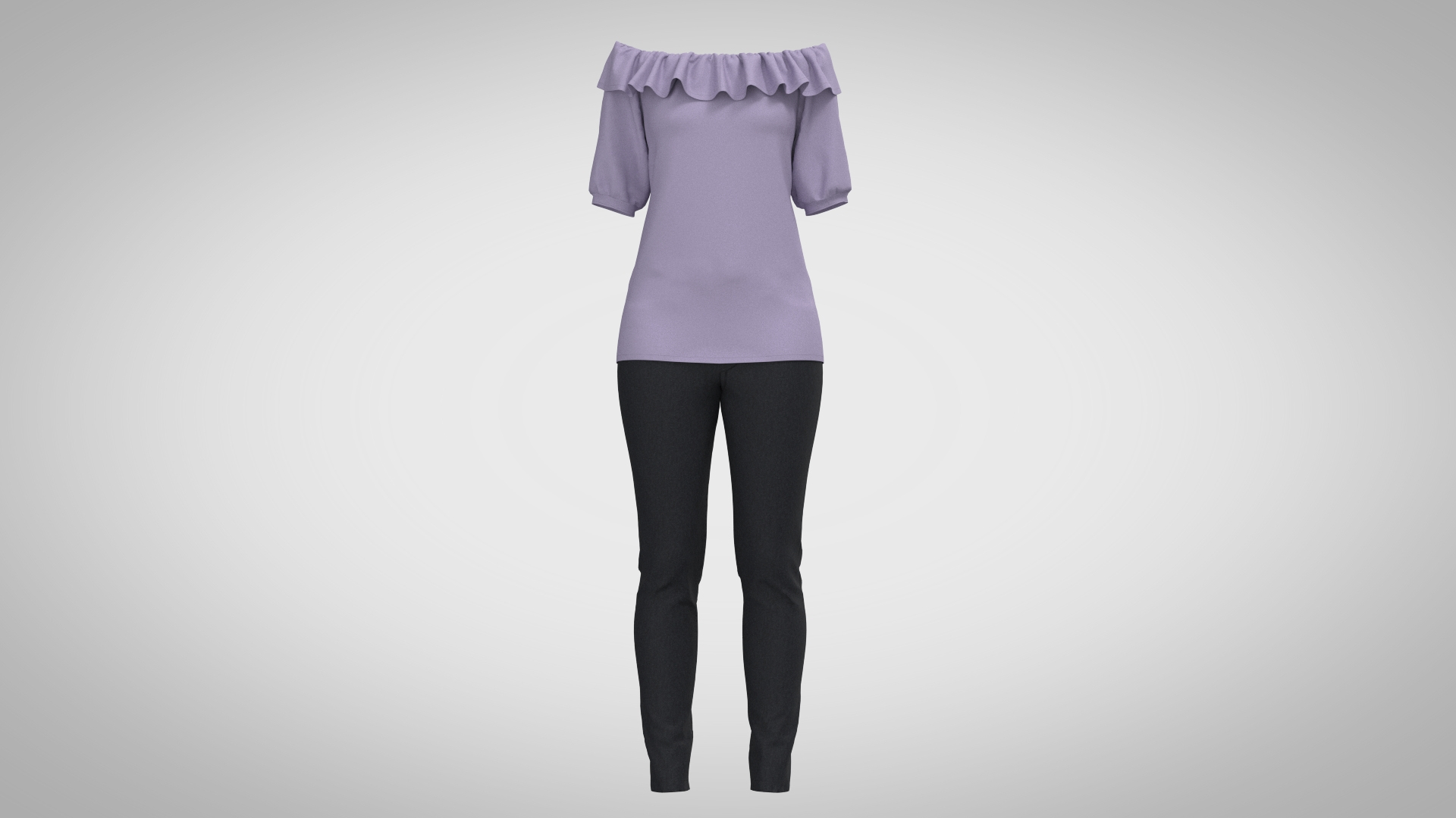 Ruffle Collar Blouse Outfit 3D model - TurboSquid 2169210
