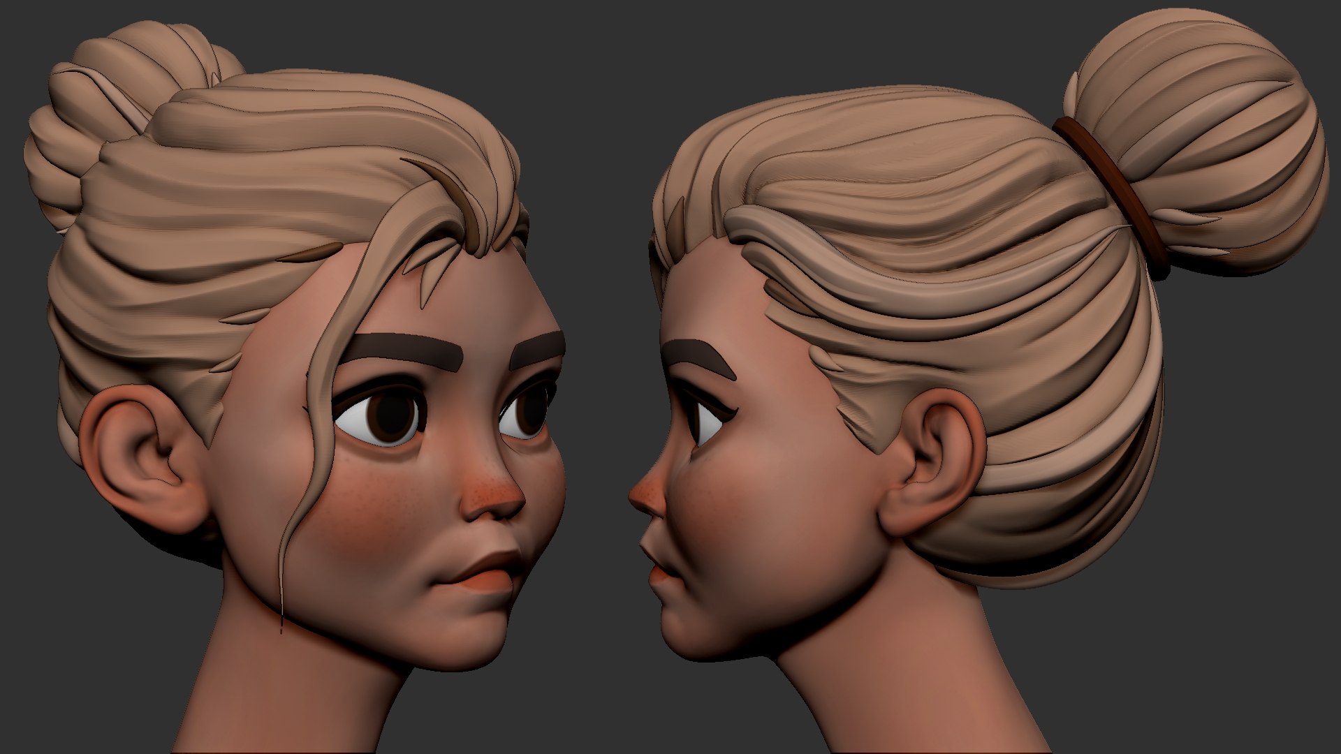 Cartoon Female Character BaseMesh 01 3D Model - TurboSquid 2203831