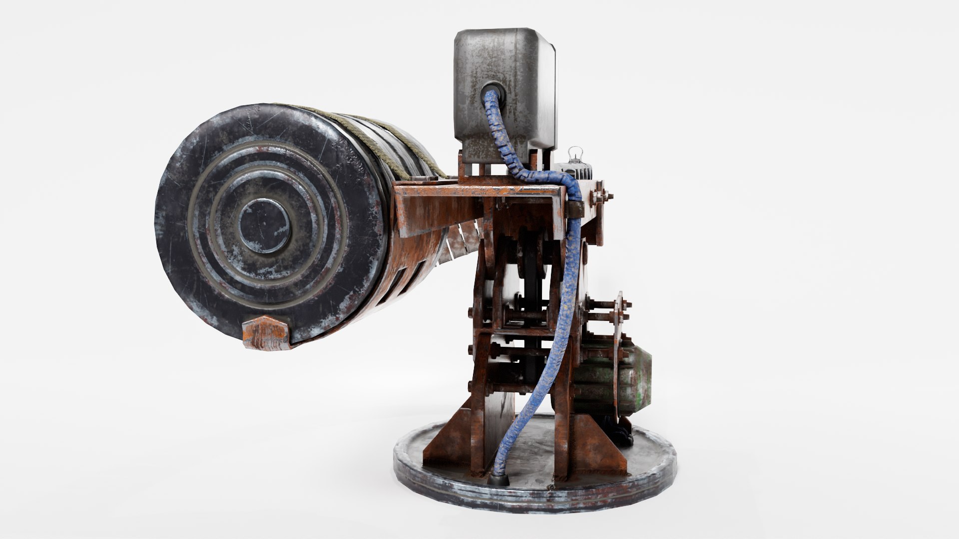 3D Automatic Machinegun Turret Post-apocalypse Da1 - TurboSquid 1965115