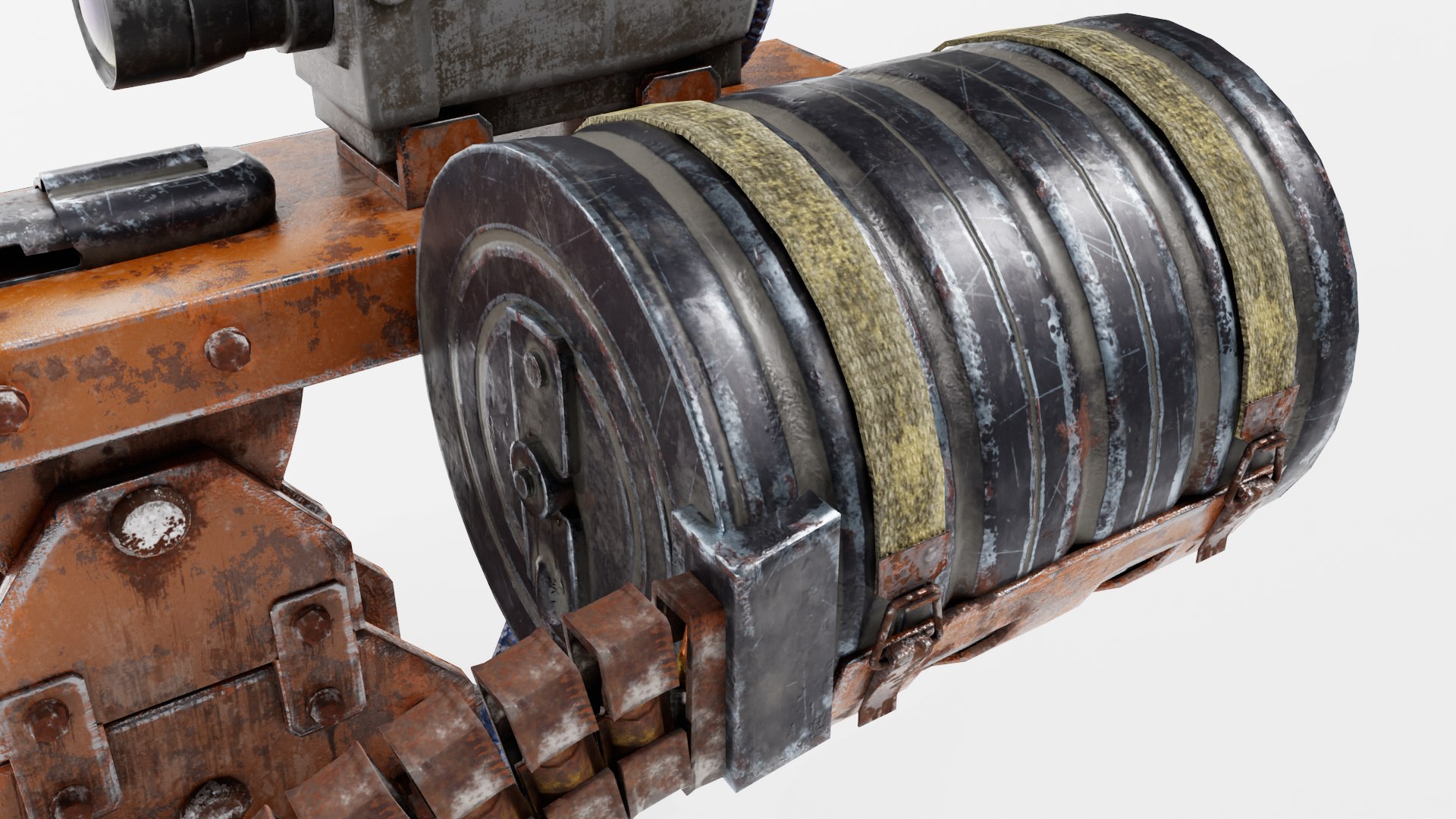 3D Automatic Machinegun Turret Post-apocalypse Da1 - TurboSquid 1965115