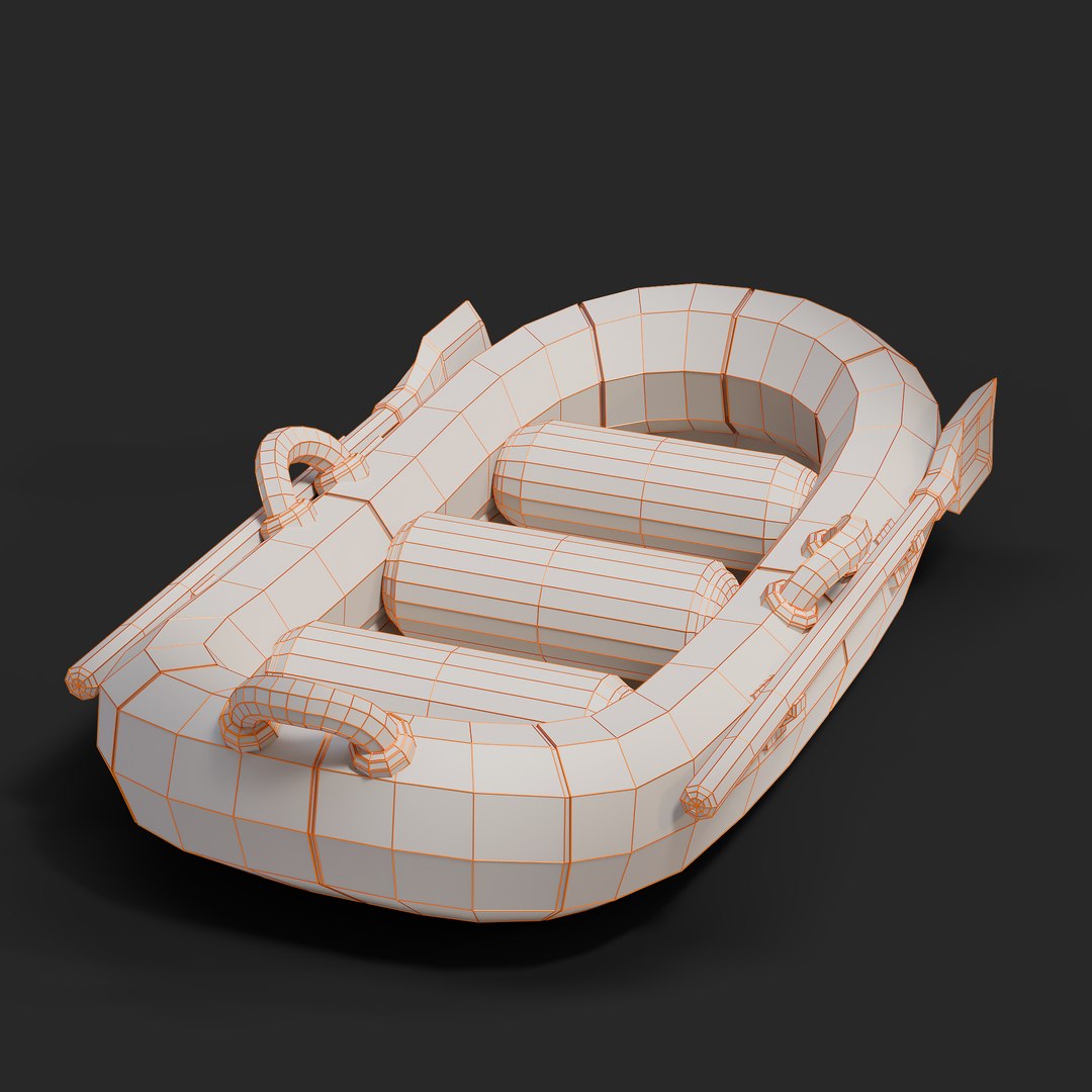 Cartoon Rafting Boot 01 3D Model - TurboSquid 2294450