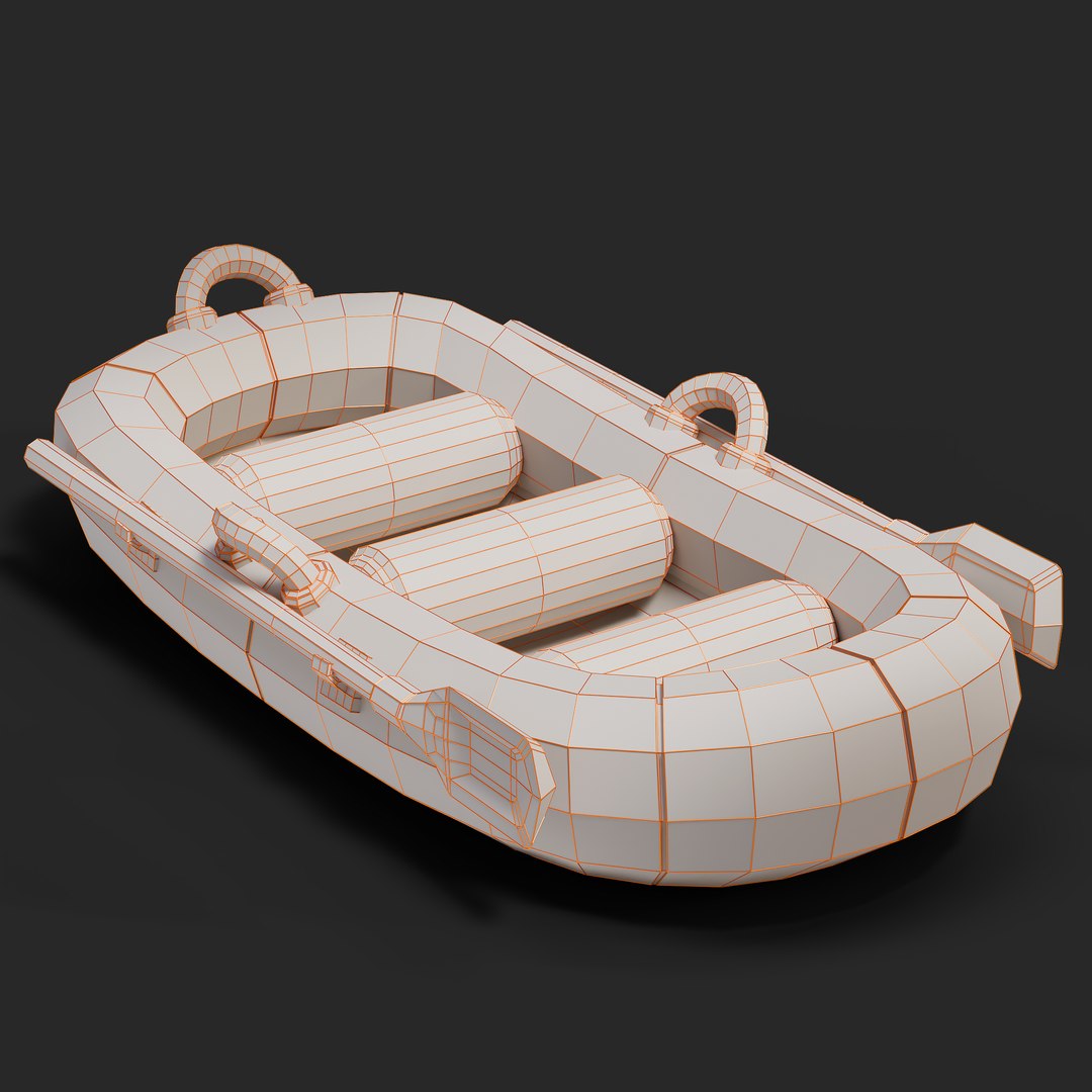 Cartoon Rafting Boot 01 3D Model - TurboSquid 2294450
