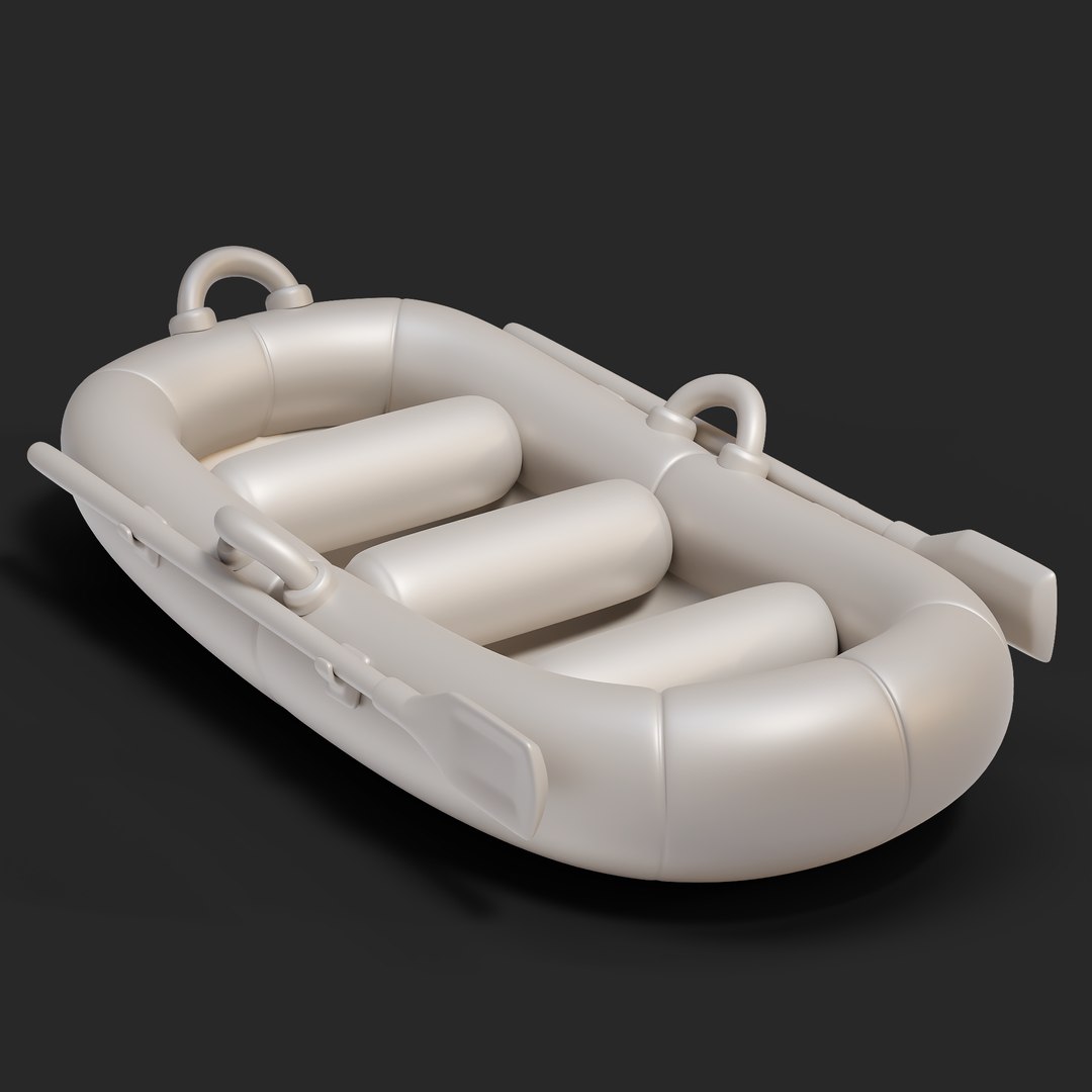 Cartoon Rafting Boot 01 3D Model - TurboSquid 2294450