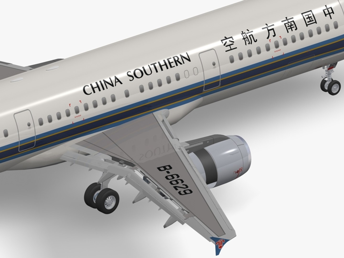 Airbus A321 China Southern 3d Model