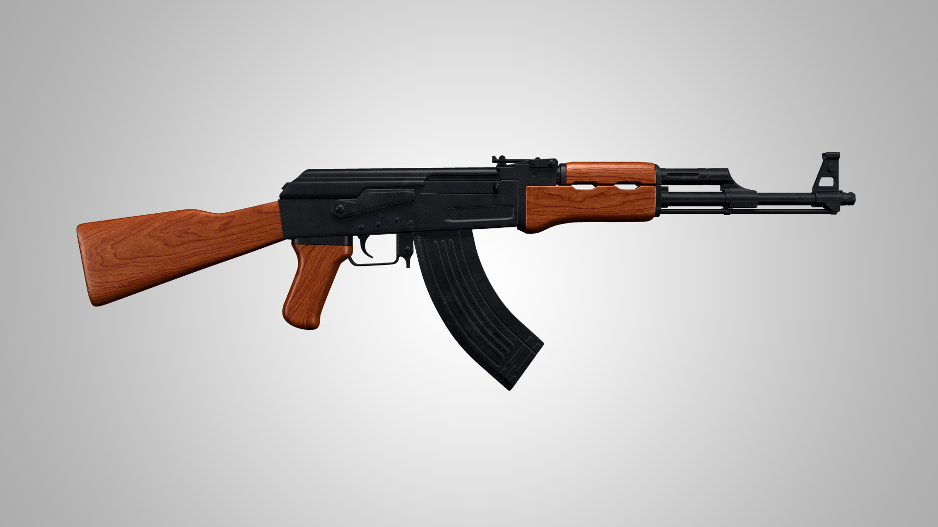 Machine Gun Ak 47 3d Model