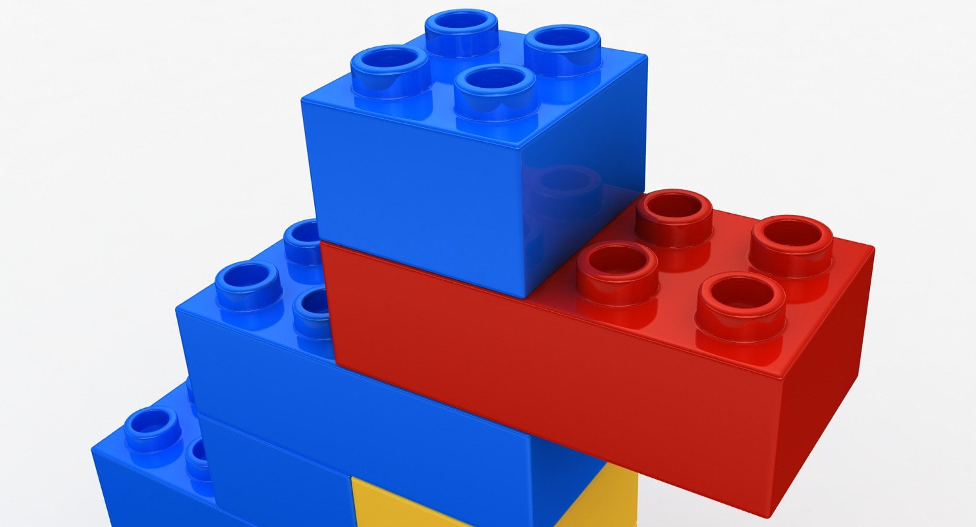 Realistic Lego Bricks 2 3d Model