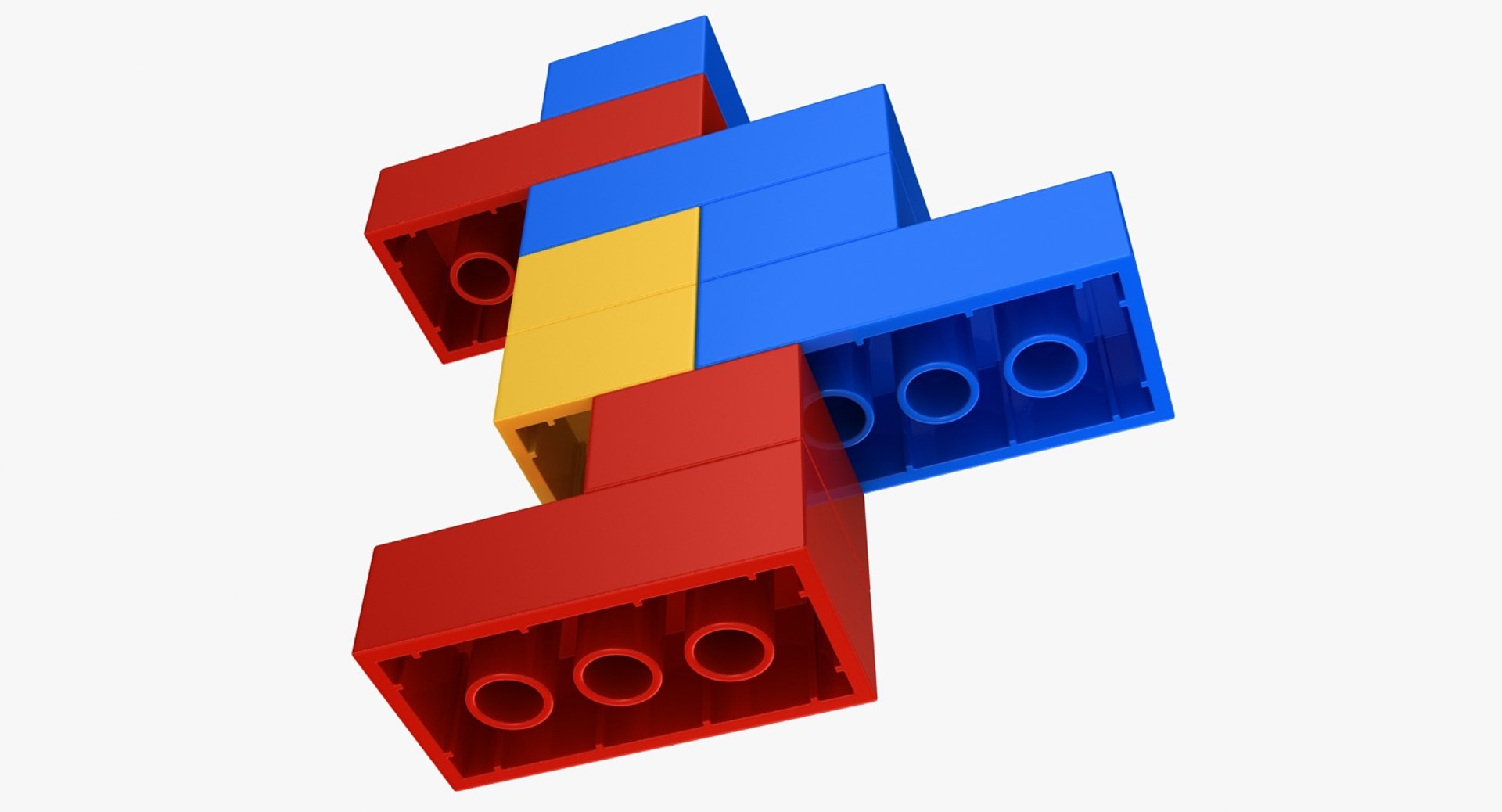 Realistic Lego Bricks 2 3d Model