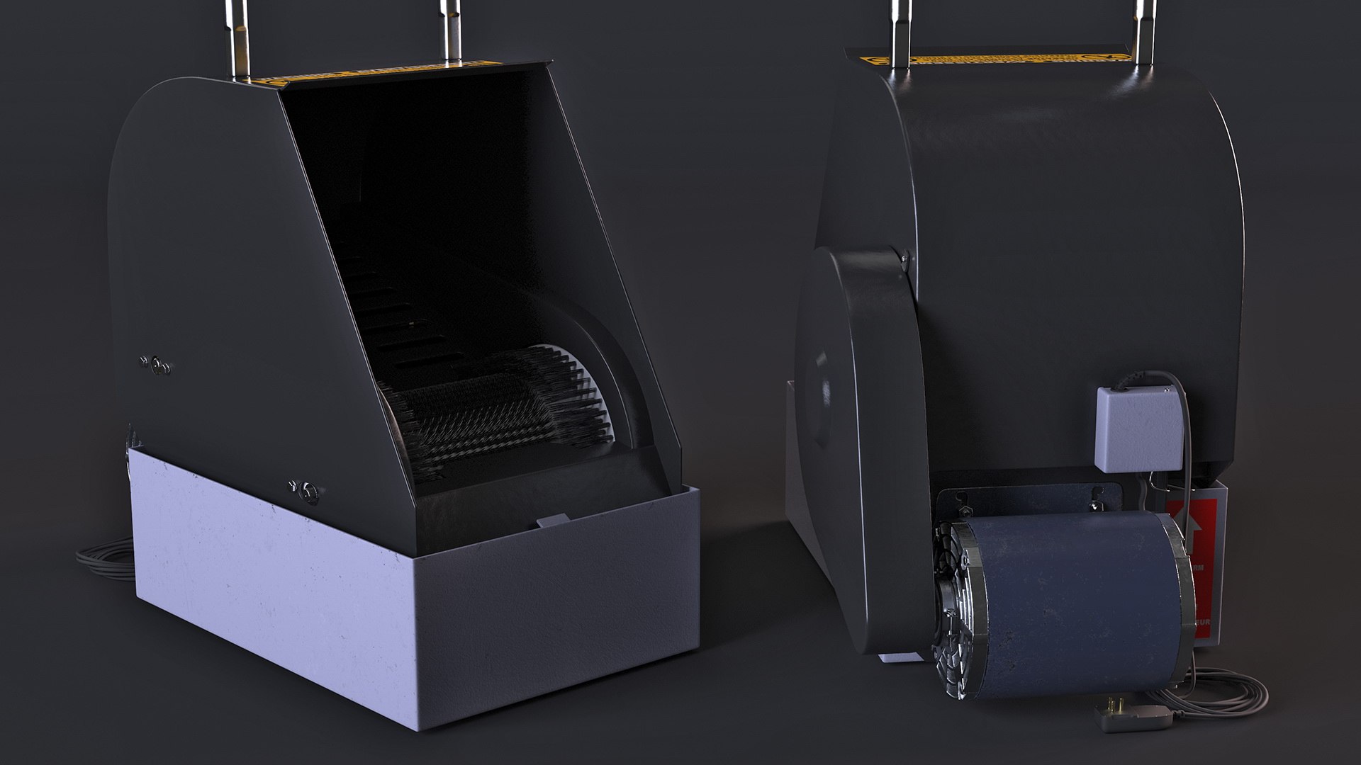 Black Industrial Boot Cleaner 3D - TurboSquid 2073103