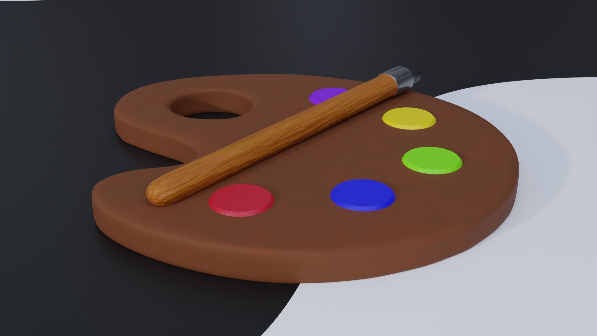 Paint Palette 3D model - TurboSquid 2171375