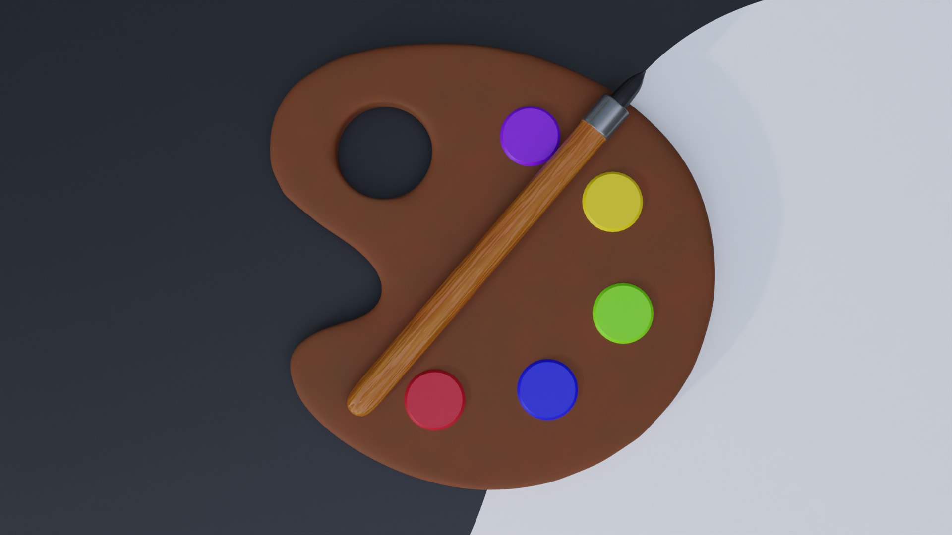Paint Palette 3D model - TurboSquid 2171375