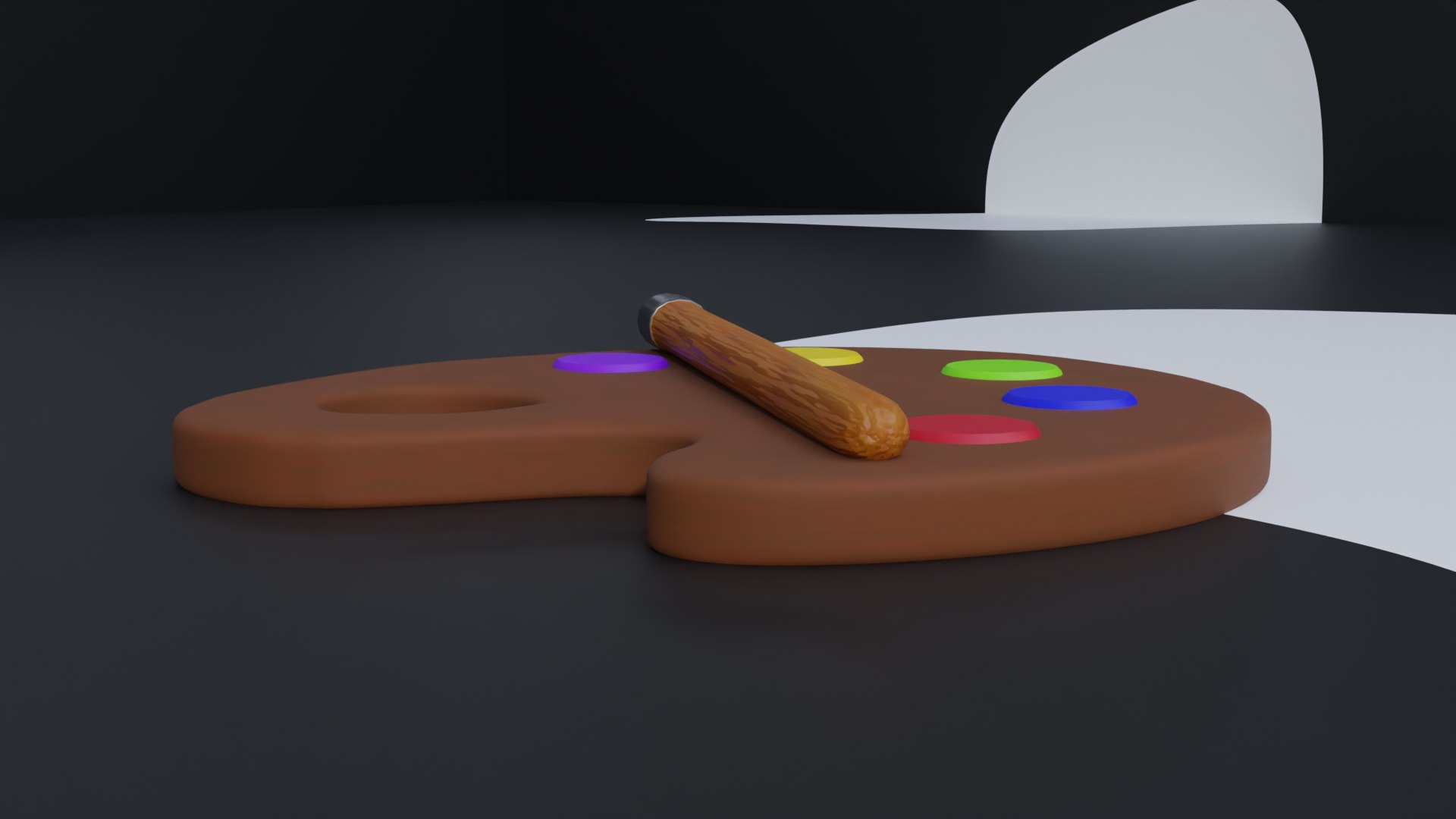 Paint Palette 3D model - TurboSquid 2171375