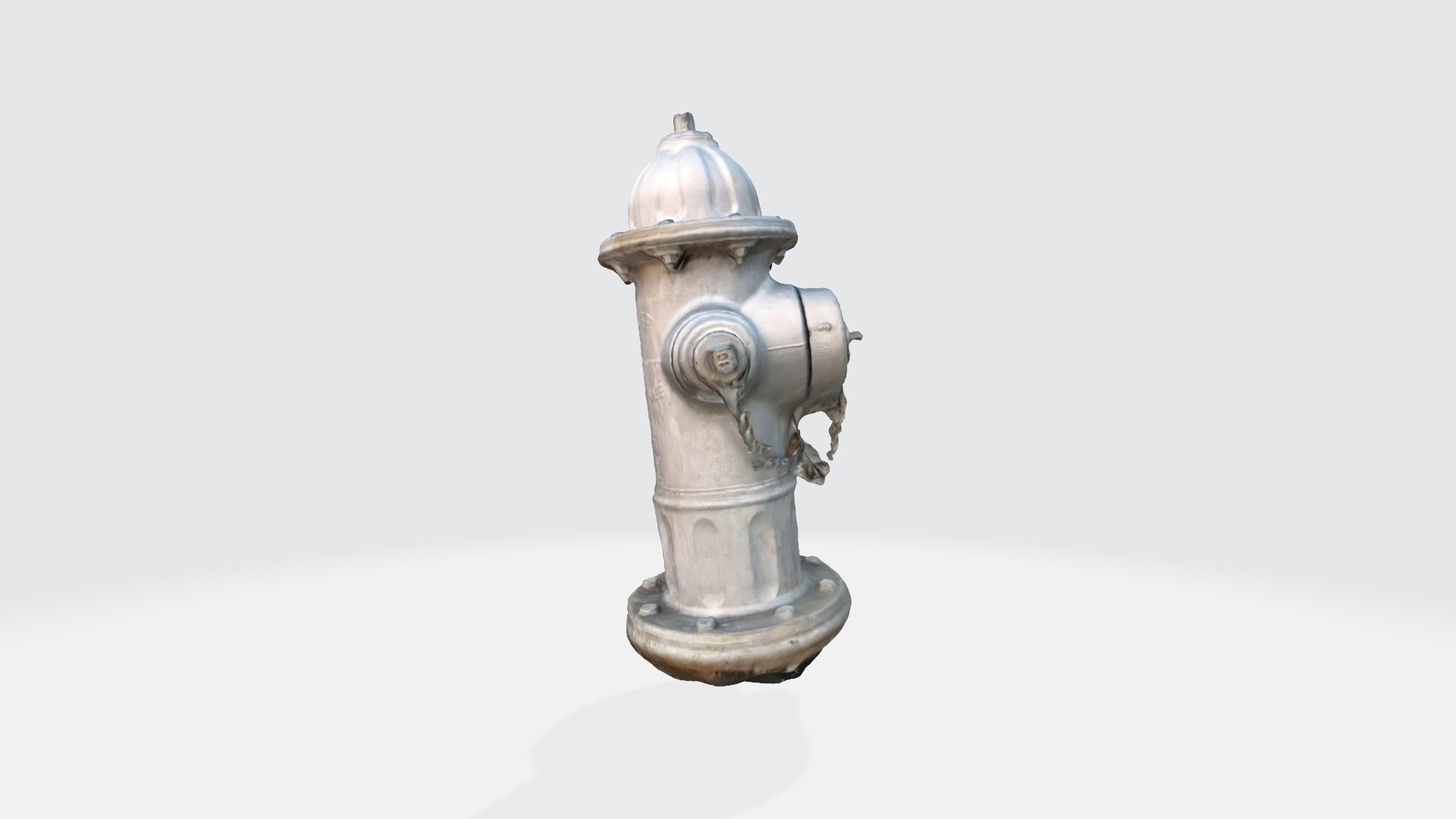 3D Silver Hydrant - TurboSquid 2157251