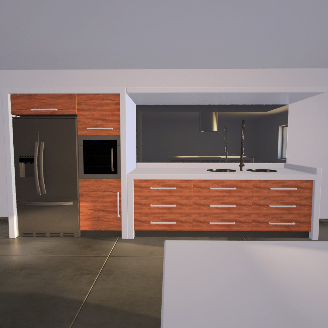 3D Compact Modern Kitchen model - TurboSquid 1791729