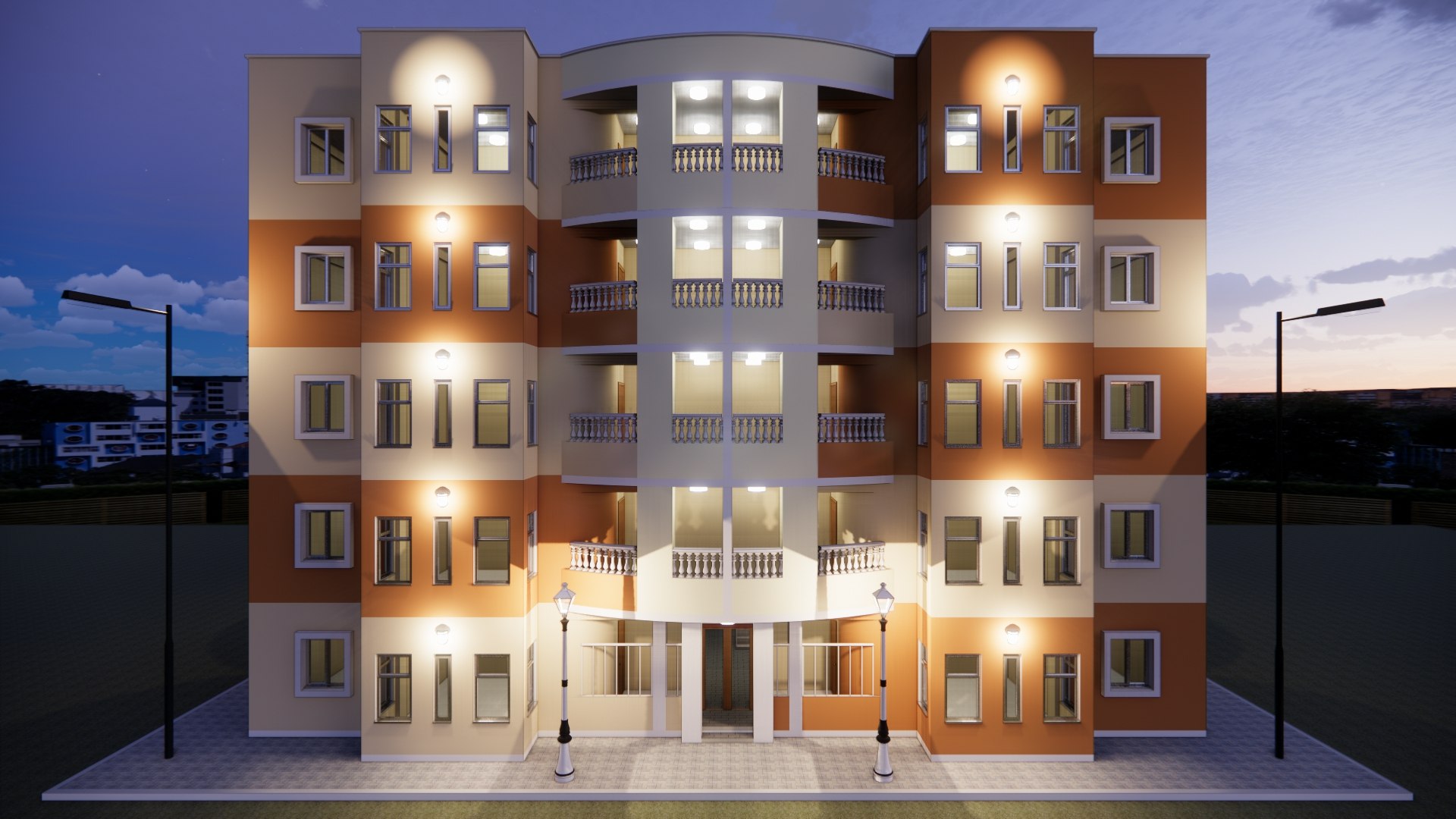 Residential Building G Plus 4 In Revit 3D Model - TurboSquid 2199136