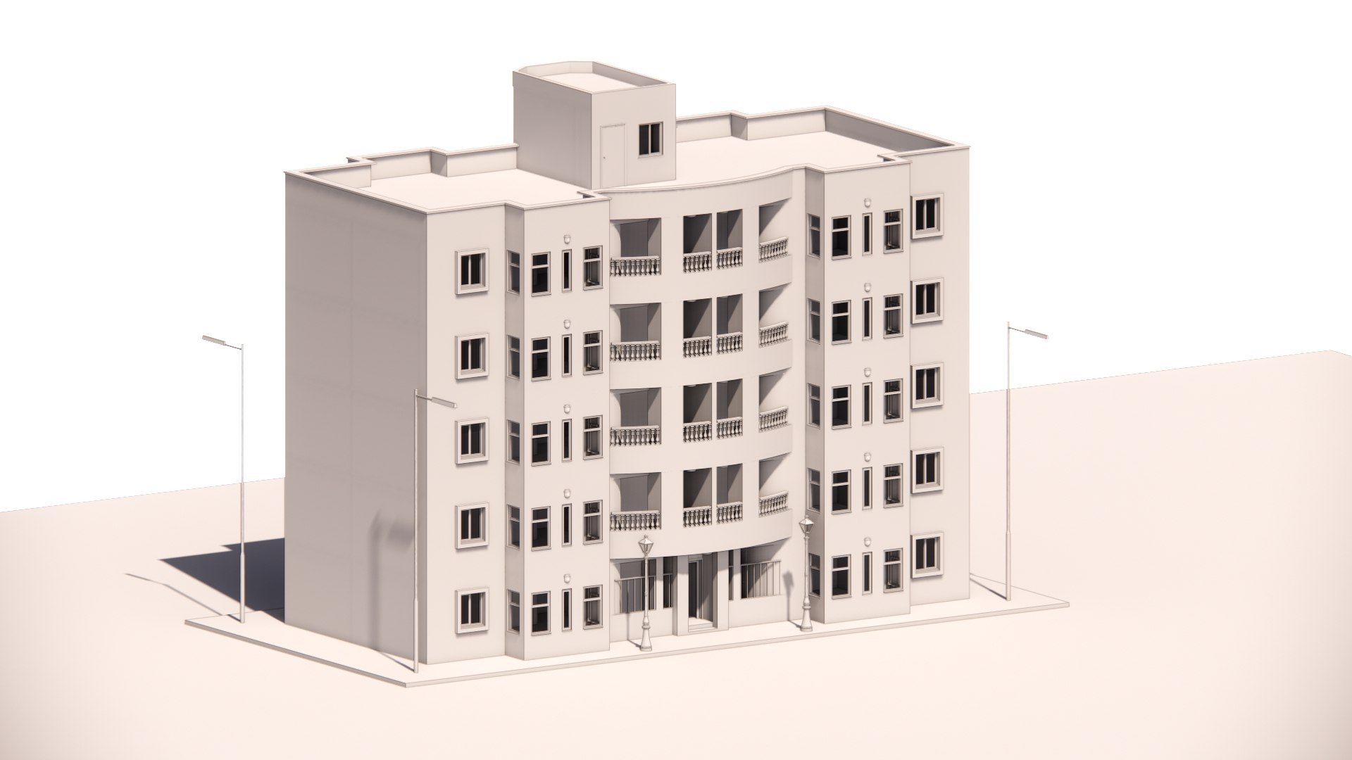Residential Building G Plus 4 In Revit 3D Model - TurboSquid 2199136