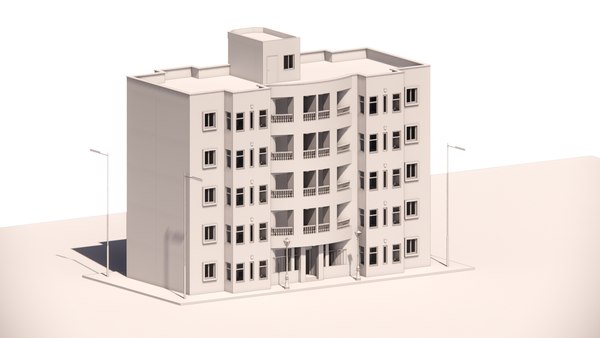 modelo 3d Edificio residencial G plus 4 en Revit - TurboSquid 2199136