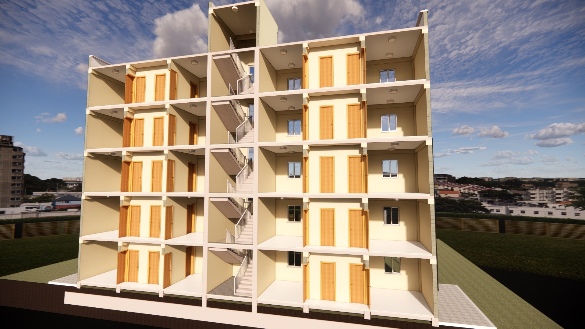 Residential Building G Plus 4 In Revit 3D Model - TurboSquid 2199136